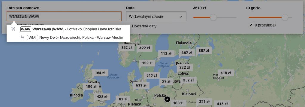 Mapa Explore pomoże Ci znaleźć najlepsze promocje lotów - KAYAK MGZN